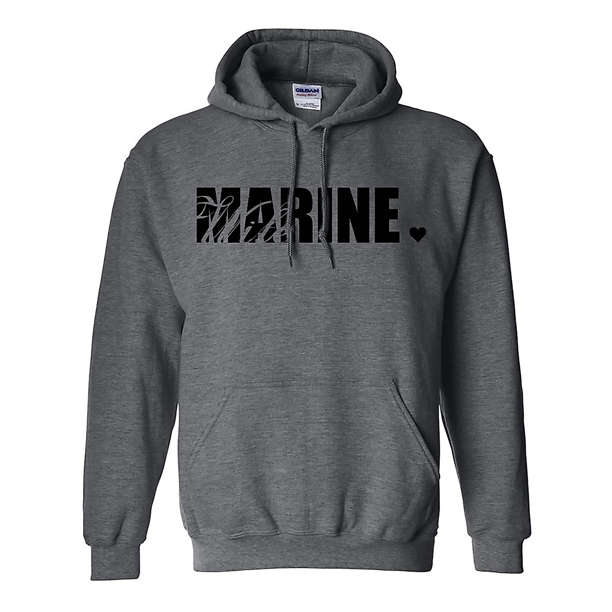 zerogravitee Marine Wife Hooded Sweatshirt in Dark Heather Gray - Medium