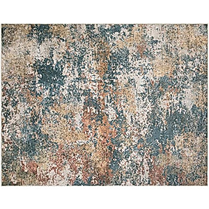 Area Rug Living Room Rugs: 8x10 Indoor Soft Fluffy Rug Abstract Carpet for Bedroom Kitchen Dining Room Floor Washable Plush Throw Large Accent Rug Home Office Nursery Decor - Multi