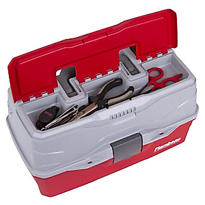 Flambeau Outdoors 6383TB 3-Tray - Classic Tray Tackle Box - Red/Gray