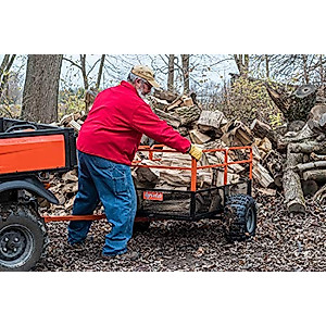 Agri-Fab Inc 45-0554, 1,250-Pound, ATV/UTV Swivel Steel Dump Cart, Orange/Black