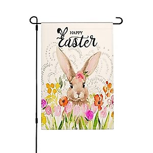 Easter Garden Flag 12×18 Inch Double Sided Holiday Seasonal Spring Farmhouse Home Yard Outdoor Decorations