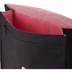 Herschel City Backpack, Black/Tan Synthetic Leather, Mid-Volume 14.0L