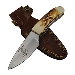 The Bone Collector Survival Skinner Full Tang Fixed Blade Hunting Knife BC-808 Real Bone Handle Skinning Knives Gift Set Pack of 2