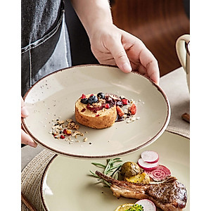 vancasso Navia Ceramic Dinnerware Set, 48 pieces Stoneware Spray Spot Patterned Service Dish with Dinner Plates, Salad Plates, Bowls, Mugs - Multi