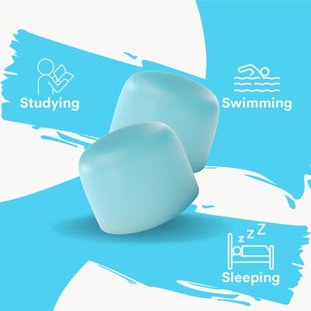 Eargasm Squishies - Moldable Silicone Earplugs for Sleep - Noise Reduction - Noise Cancelling