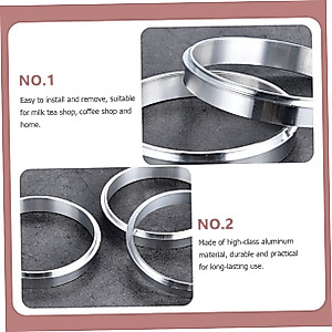 CRAFTHROU 2pcs Coffee Makers Sealing Ring Silver Cup Seal Replacement Aluminum Sealing Machine Ring Cup Sealer Machine Parts
