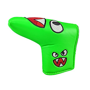 Foretra - Limited Edition Green Monster Golf Putter Headcover Quality PU Leather Magnetic Closure for Blade Style Putters