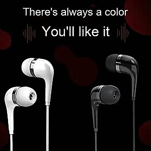 LAPUTA Wired Earbuds Headphones- in-Ear Noise Rejection Universal 3.5mm Stereo Sport Headset with Mic for School Gaming Sports Music Black One Size