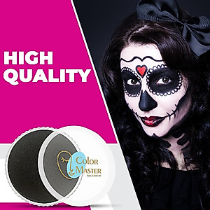 ColorMaster Face and Body Paint (water-based) Black (30gm) Non-Toxic High-Quality Paint for Children and Adults Halloween Makeup, Costumes, Festivals