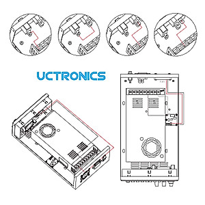 UCTRONICS 400W AC to DC Power Source and Case, Switching Power Supply Constant Voltage Stabilized Regulator and CNC Housing Bundle for Riden RD6006/RD6006W