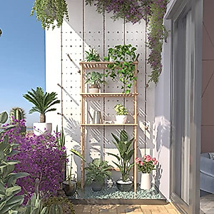 AmazerBath Over The Toilet Storage Shelf Bamboo, 3-Tier Over Toilet Organizer Rack, Freestanding Above Toilet Shelf for Bathroom, Laundry, Space Saver, Natural Color