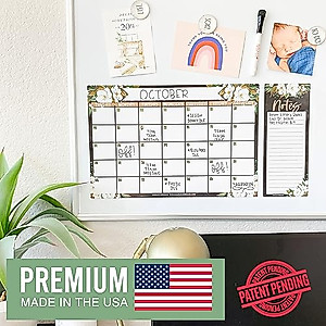 Magnolia Large Magnetic Calendar for Fridge Dry Erase Board for Refrigerator - Magnetic Fridge Calendar Dry Erase Magnetic Whiteboard Calendar, Magnetic Dry Erase Calendar for Fridge Planner Magnet…