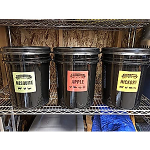 Pellet Smoker Bucket Labels for Smoker Pellet Storage