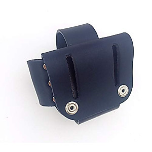 Basket Style Leather Tape Measure Holder by AP Saddlery (Black)