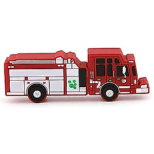 128GB USB 2.0 Flash Drive Novelty Cute Fire Fighting Truck Shaped Cartoon Pen Drive Thumb Drive Memory Stick Pendrive