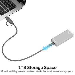 SABRENT Rocket Pro 1TB USB 3.2 External Aluminum SSD (SB-1TB-PRO)