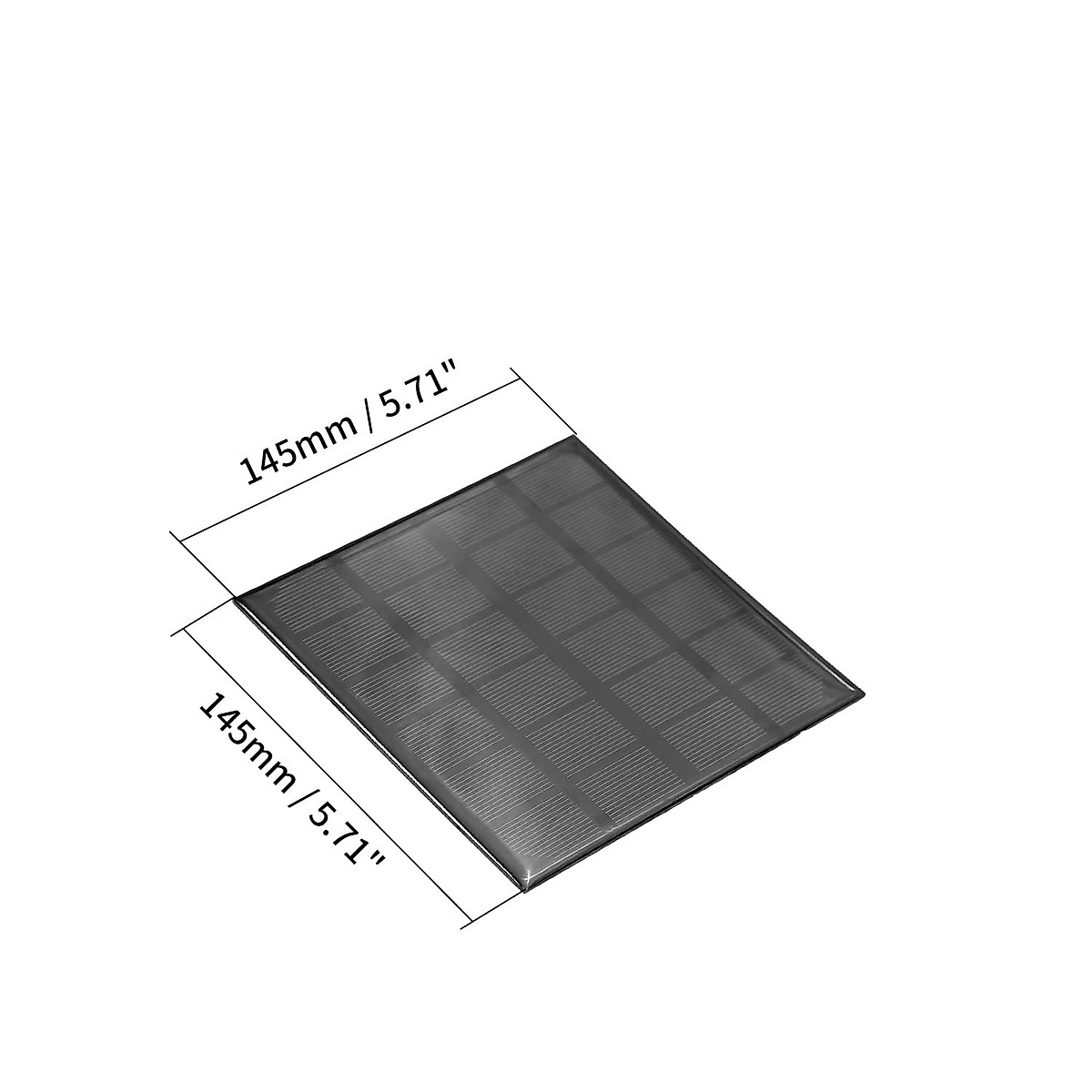 Fielect 6V 3W Single Crystal Mini Solar Panel Module DIY for Light Toys Charger 145x145mm 1Pcs