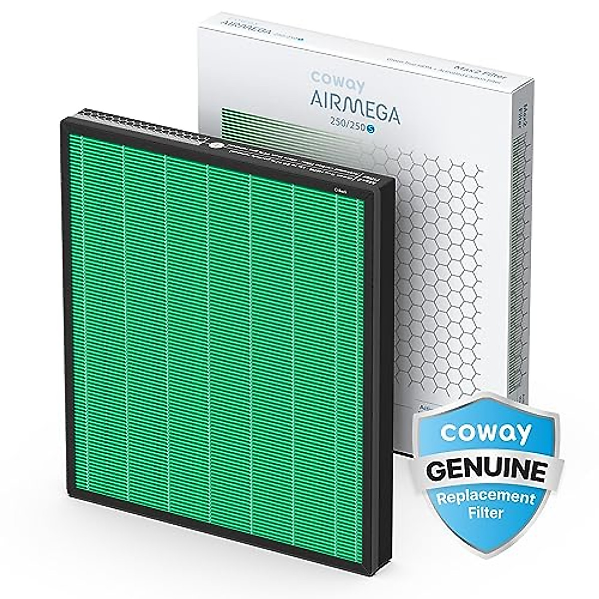 Coway Airmega 250/250S Air Purifier Replacement Filter Set, Max 2 Green True HEPA and Active Carbon Filter, AP-1720-FP