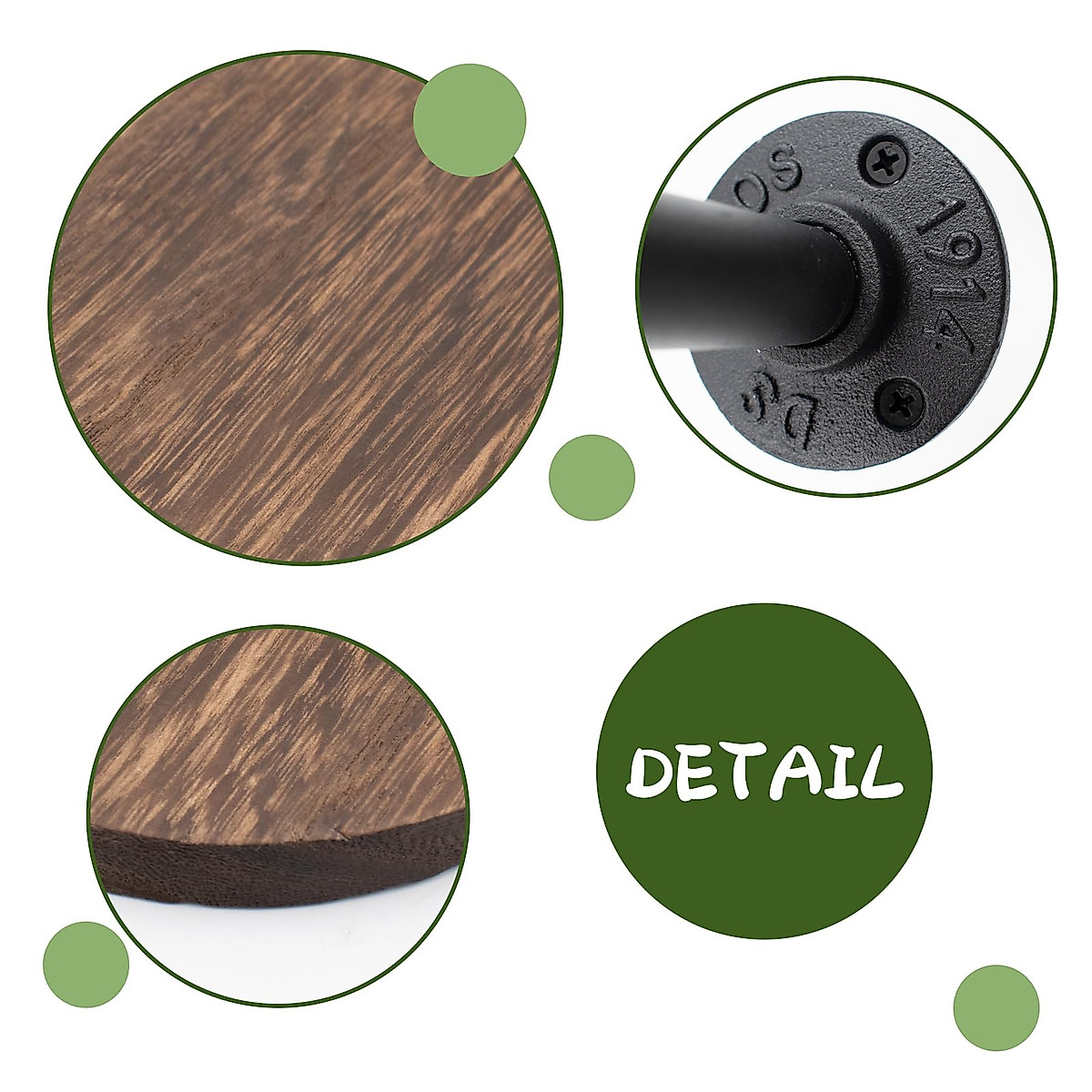 JINGHANGER 2 Pack Round Floating Wood Corner Shelves, Wall Mounted Display Rack 5.9 inches Diameter Indoor Circle Wall Mounted Shelves for Candles, Planter, Pots, Ornaments