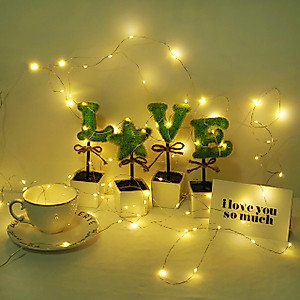 Cynzia 36 Pack Fairy Lights Battery Operated, 20 LED 6.6ft/2m Starry String Lights, Waterproof Mini Silver Wire Firefly Lights for Mason Jar DIY, Wedding Christmas Decor (Warm White)