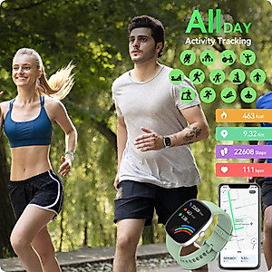 anyloop Fitness Tracker Watch with 24/7 Heart Rate Blood Oxygen Monitor, 1.69" Large Screen Activity Tracker with Pedometer, Sleep Monitor, Calories & Step Counter, Sports Smart Watch for Women Men