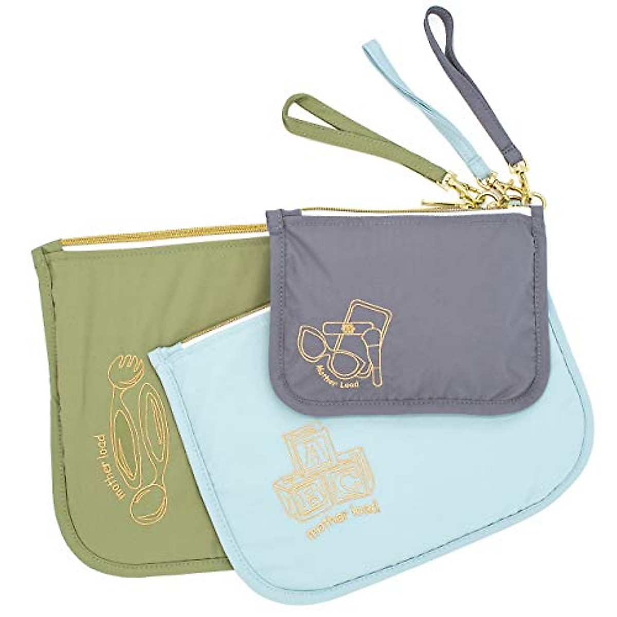 Mother Load Diaper Bag Organizer Pouches Worry-Free, Outing Essentials for Your On-The-Go Family, Includes Snack Bag, Toy Pouch, New Mom Stuff Bag with Hidden Pocket 3pc - Set Perfect Shower Gift