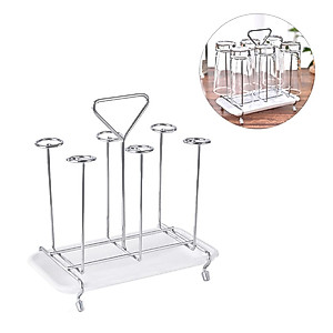 Kichvoe Dryer Mug Holder Stand Cup Drying Rack Stand, Metal Glass Mug Draining Tray Organizer Hanging Shelf Drinking Glass Drainer Stand for Kitchen Mug Mug Mug Holder