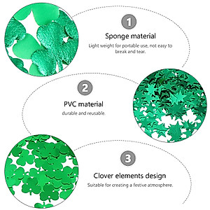 PRETYZOOM 1 Set Drip Paper Scrap St. Patricks Day Decor Prop Favor Wedding Diy Table Crafts Shamrocks Table Confetti Lucky Irish Confetti Shamrock Party Favor Make up Sprinkle Pvc