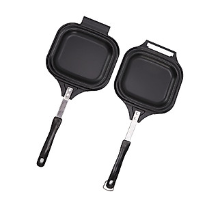 TOPINCN Frying Pan, Double Sided Aluminum Alloy Even Heating Pancake Pan, Home Kitchen Egg Bacon Steak Frying Pan Pancake Cookware