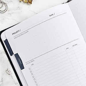 Hatch Idea Notebook - Idea Journal, Brainstorming Notebook & Project Planner for Entrepreneurs, Project Management, & Business Owners - Midnight Blue- 160 Pages, 5.75 x 8.25”