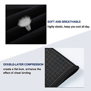 LEINIDINA Chest Binder for Transgender FTM LGBT Tomboy Tops Women Breathable Binder Bra Tank Tops Elastic Black