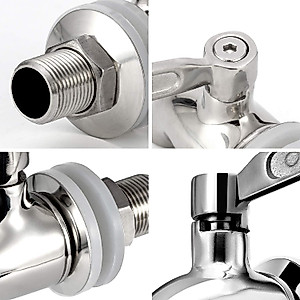 Beverage Dispenser Replacement Spigot,Oak Leaf Stainless Steel Spigot Polished Finished, Dispenser Replacement Faucet