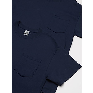Gildan Adult Ultra Cotton T-Shirt with Pocket, Style G2300, 2-Pack, Navy, 3X-Large