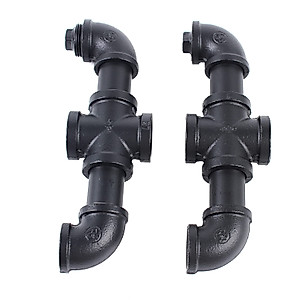 Industrial Pipe Shelf Wine Rack Wall Mounted, 3-Tier Rustic Floating Bar Shelves Wine Shelf with 9 Stem Glass Holder ,36in Real Wood Shelves Wall Shelf Unit