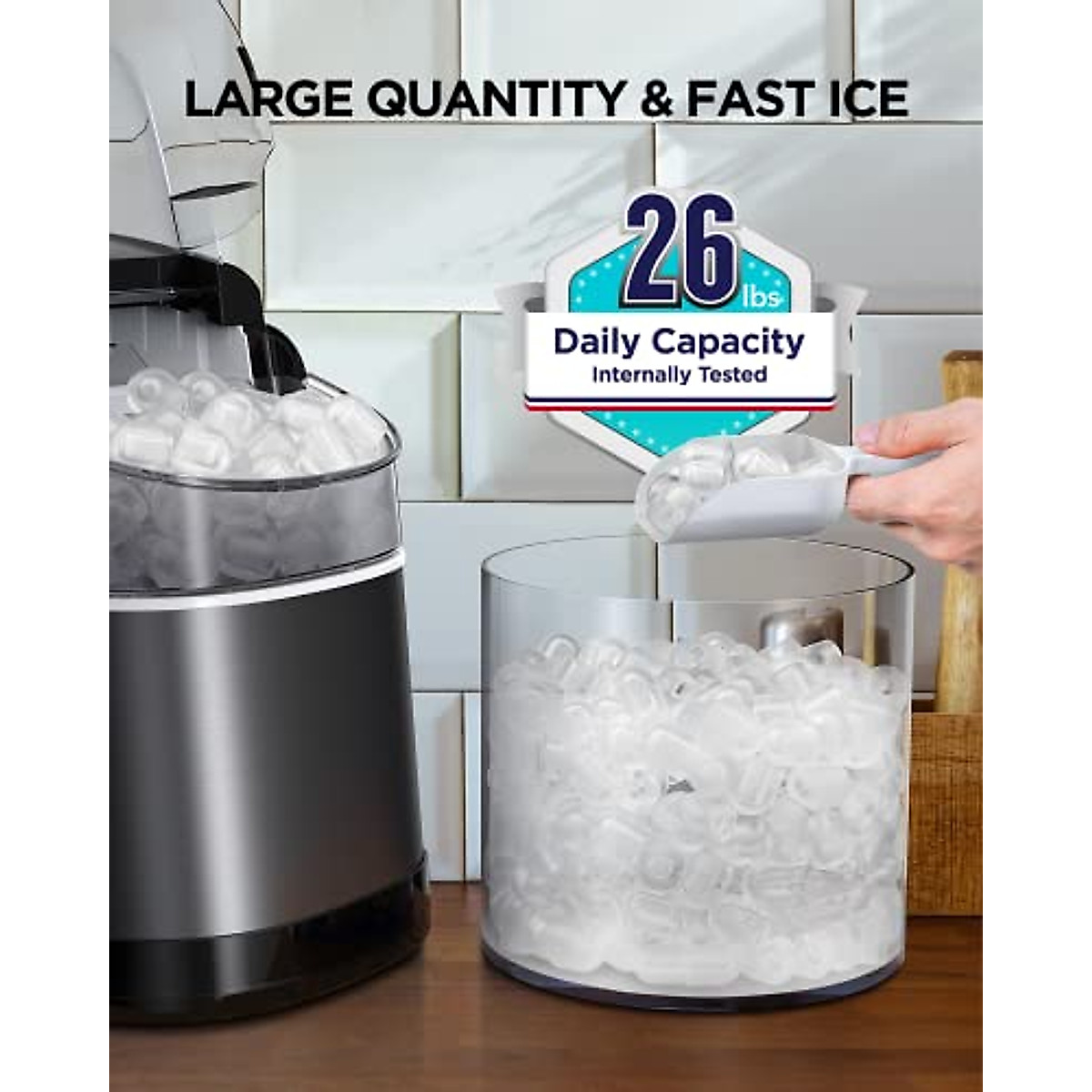 Silonn Countertop Ice Maker Machine for Home