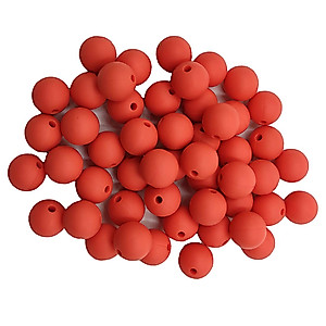 50pcs Fusion Coral Color Silicone Round Beads Sensory 15mm Silicone Pearl Bead Bulk Mom Necklace DIY Jewelry Making Decoration