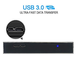 HWAYO 1TB External Hard Drive Portable 2.5'' Ultra Slim HDD Storage USB 3.0 for PC, Laptop, Mac, Chromebook, Xbox One (Silver)