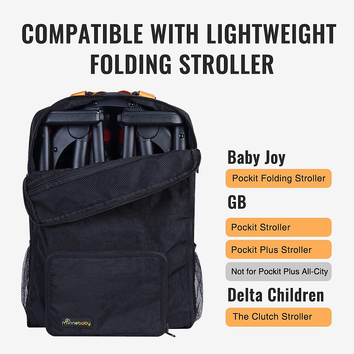 Stroller Travel Bag, Compatible with Gb Pockit Stroller and Gb Pockit Plus Lightweight Stroller, Travel Bag