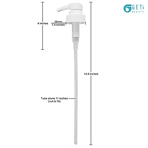 Universal Gallon Pump Dispenser 128 fl oz | Shampoo, Conditioner | Use on Liquids, Gels, Lotions | 4cc Output | by Geti Beauty ST | 2-Pack