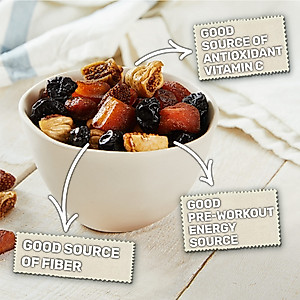 Organic Dried Fruit Mix - Apricots, Figs, Strawberries & Tart Cherries I Happy Village I 18 OZ (Pack of 3) I No Refined Sugar, Unsulfured Dried Fruit Medley