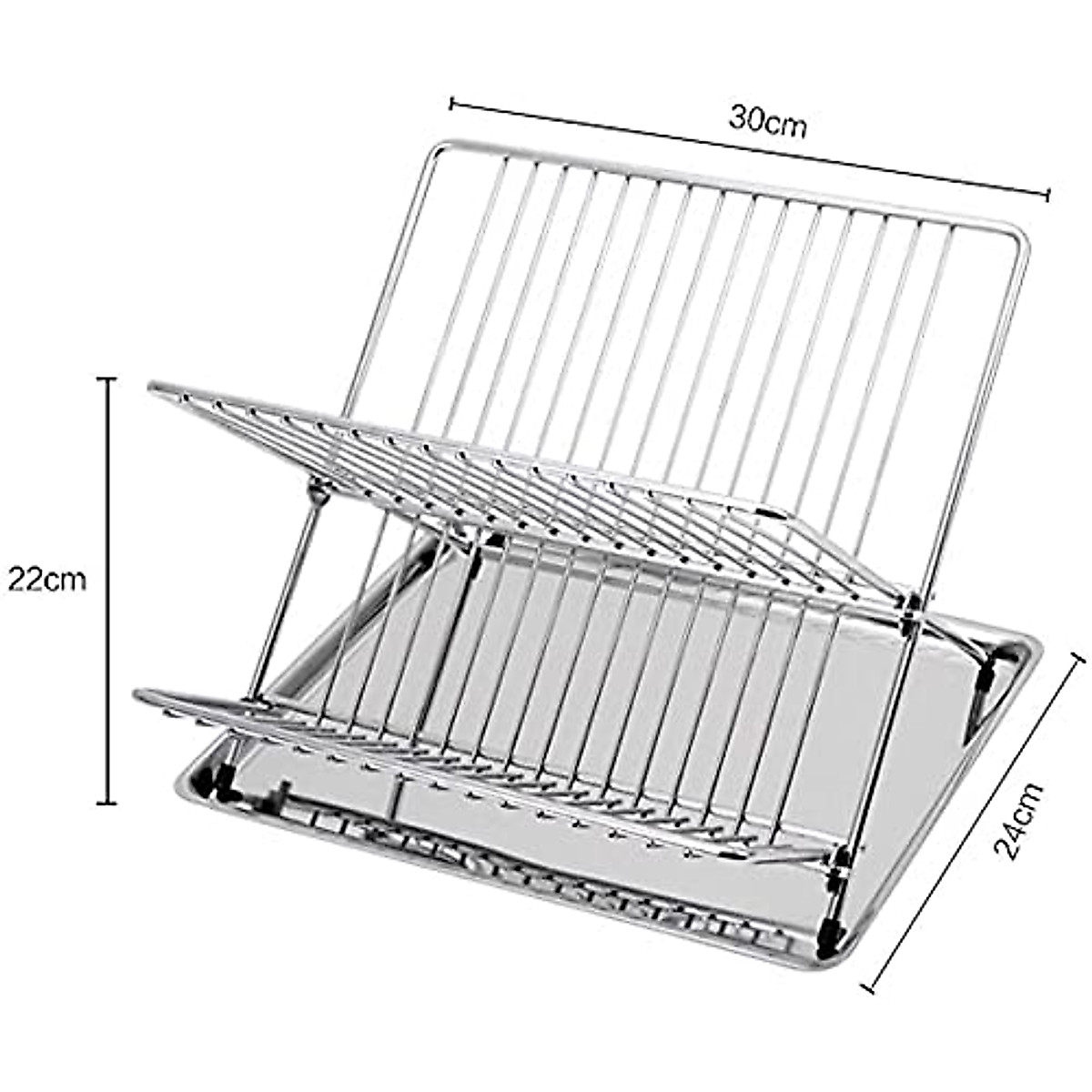 Plate Rack Draining Dish Rack Stainless Steel Dish Rack Kitchen Storage Rack Foldable Dish Drain Rack 30 Cm Pan Plate Holder