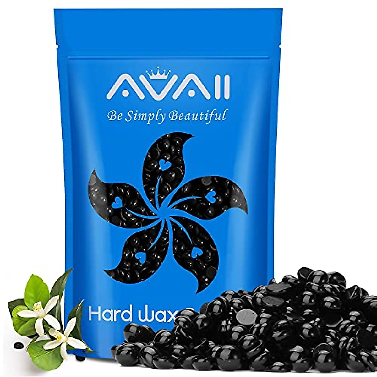 Hard Wax Beads, AVAII Hair Removal Black Wax Beads Coarse Hair Specific, Wax Beans Perfect for Bikini, Back, Chest, Underarms Waxing, Cologne Wax Beads for Women Men 1lb/453g
