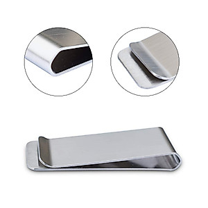 Cozihom Stainless Steel Money Clips, Money & Cards Holder, Minimalism Wallet Clips, Super Slim & Durable, Pack of 6