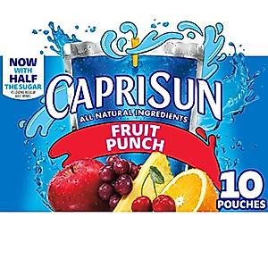 Capri Sun Fruit Punch Flavored Juice Drink, 6 Fl Oz Pouches, 10 Pack