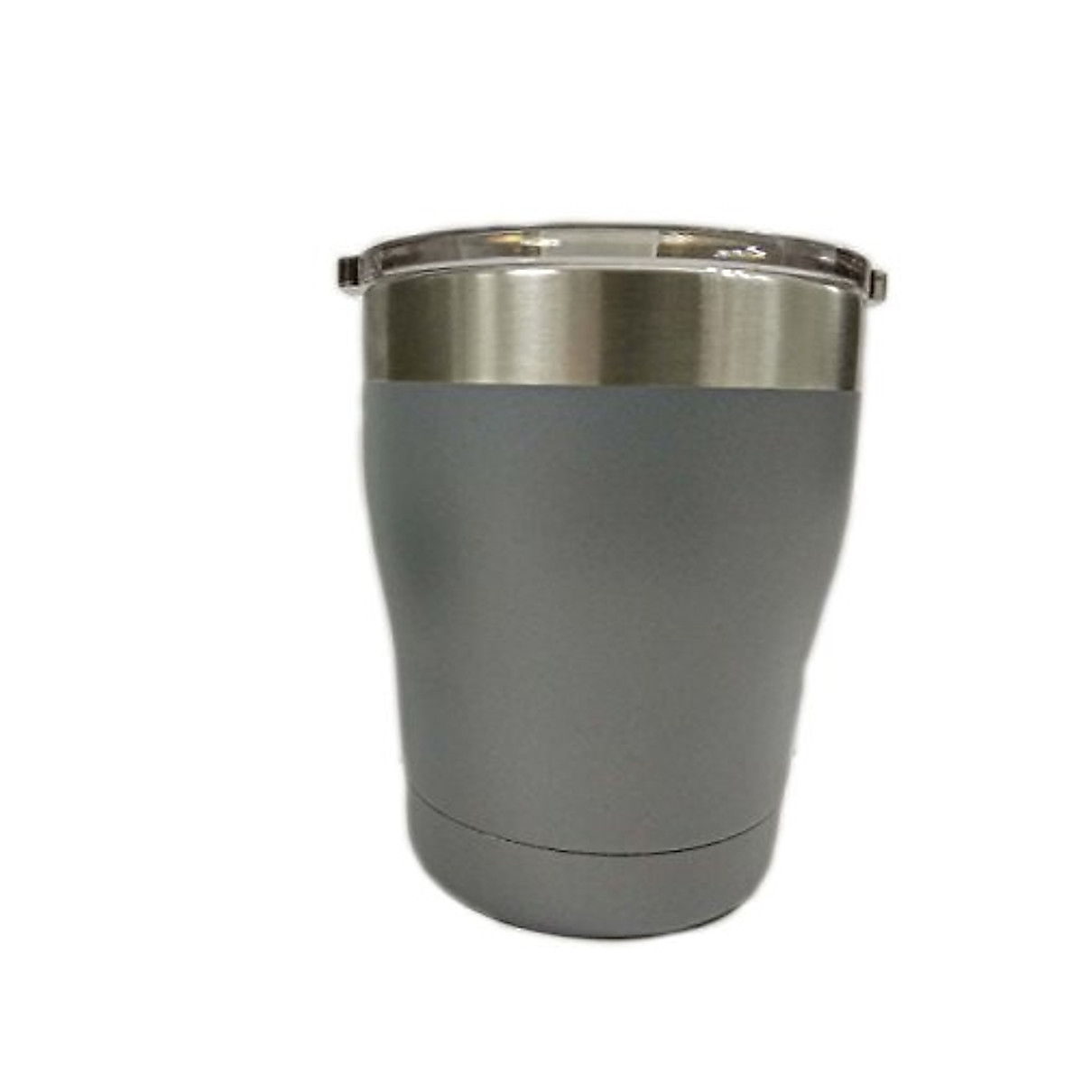 Tahoe Trails 10 oz Stainless Steel Tumbler Vacuum Insulated Double Wall Travel Cup With Lid, Metallic Gray