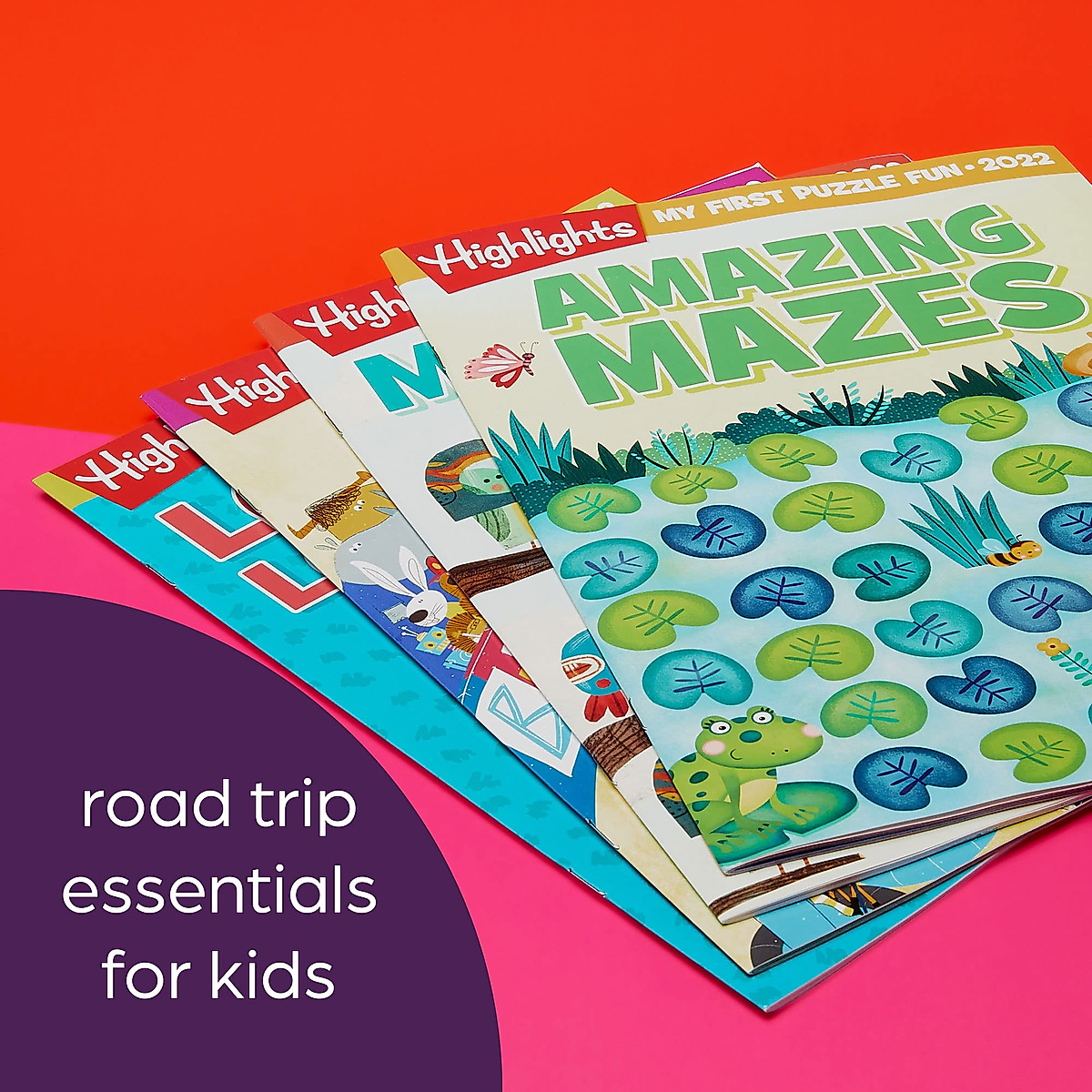 Highlights My First Puzzle Fun 2022 Puzzle Books for Kids Ages 3-6, 4-Book Set of Matching, Mazes, Spot-The-Differences, and More Travel-Friendly Screen Free Brain-Boosting Activities