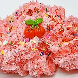 2 Pack Cloud Slime Kit with Cherry and Mint Charms, Scented DIY Slime Supplies for Girls and Boys, Stress Relief Toy for Kids Education, Party Favor, Gift and Birthday