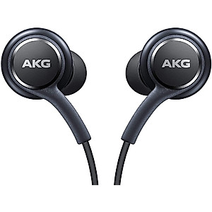 ElloGear OEM Earbuds Stereo Headphones for Samsung Galaxy S10 S10e Plus Cable - Designed by AKG - with Microphone and Volume Buttons (Grey)