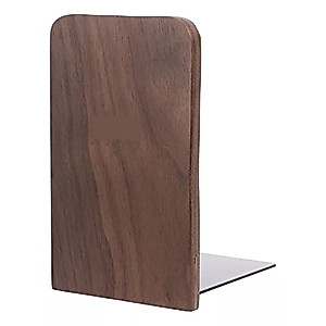 Wonzonewd File Sorters Walnut Wood Desktop Organizer Desktop Office Home Bookends Book Ends Stand Holder Shelf (Color : 1)