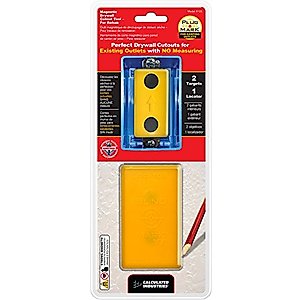 Calculated Industries 8120 Plug Mark Drywall Electrical Box Cutout Locator for Existing Electrical Outlets in Rehabilitation and Replacement Work, Red
